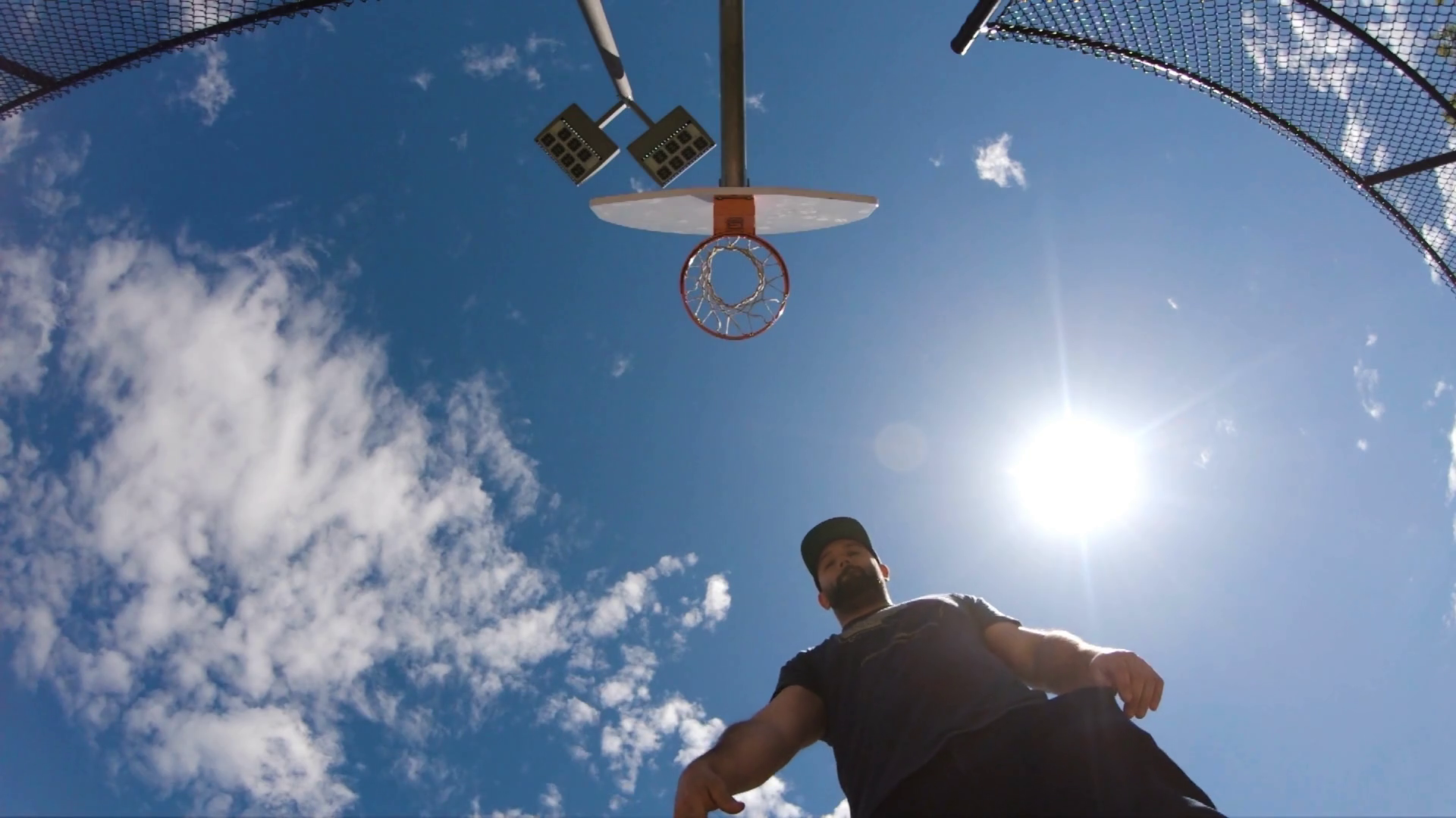 Summer Sunny Day Unique Angle Basketball In Stock Footage SBV-335418635 ...