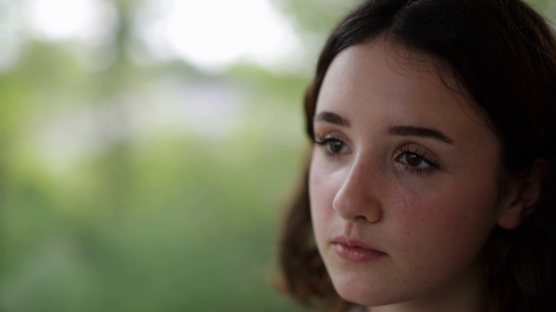 Troubled Young Girl Looking Out Window Stock Footage SBV-348498611 ...
