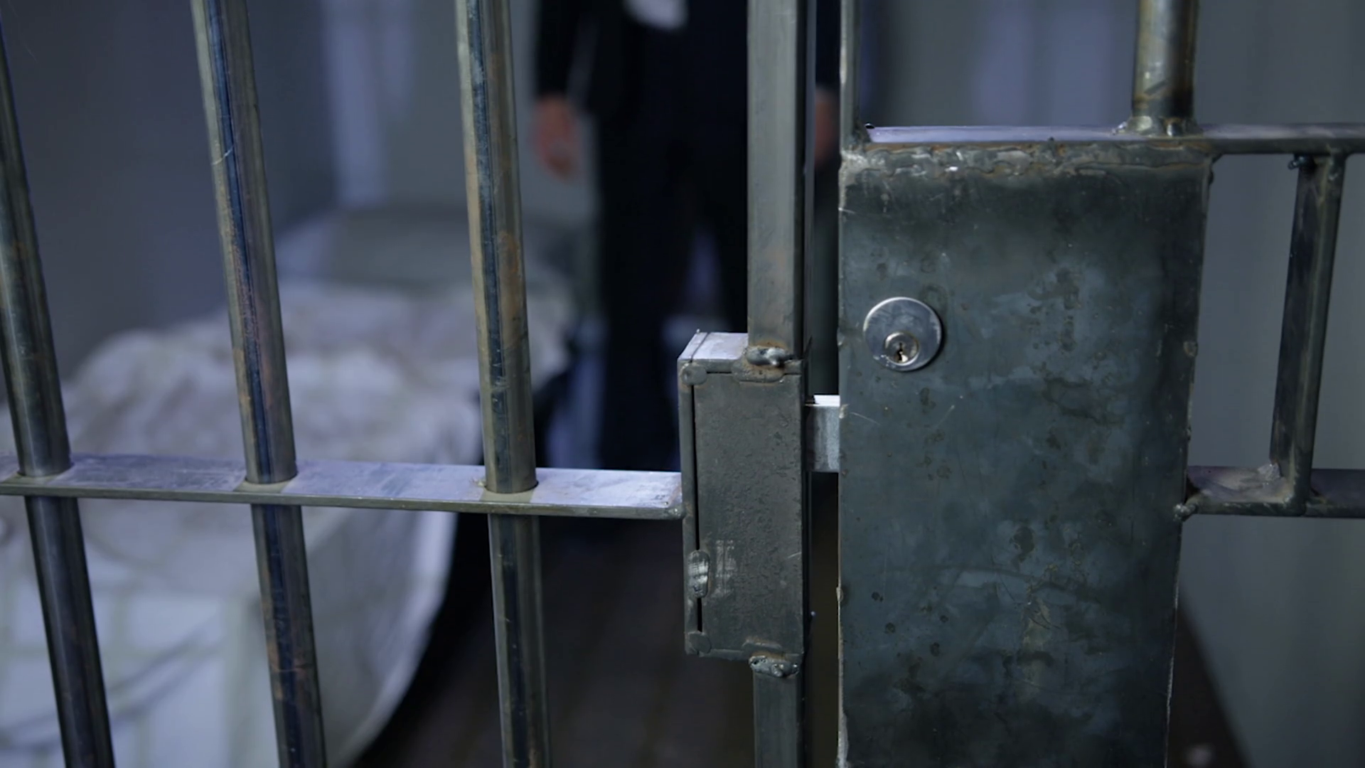 White Collar Crime - Man In Suit Behind Bars Stock Footage SBV ...