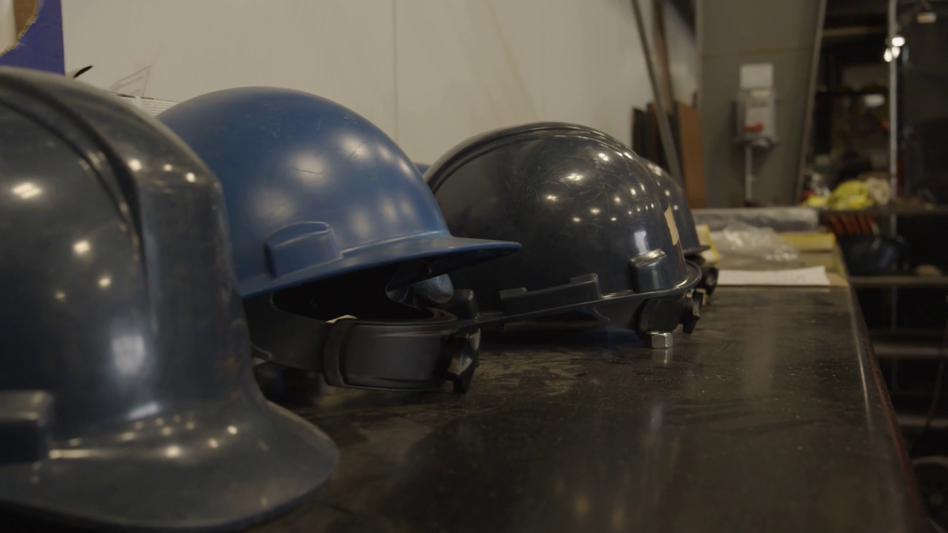 Worker In Trades Blue Hard Hat Safety Stock Footage SBV-347692149 ...