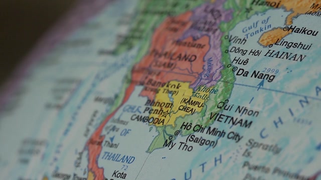 Geographic map of vietnam