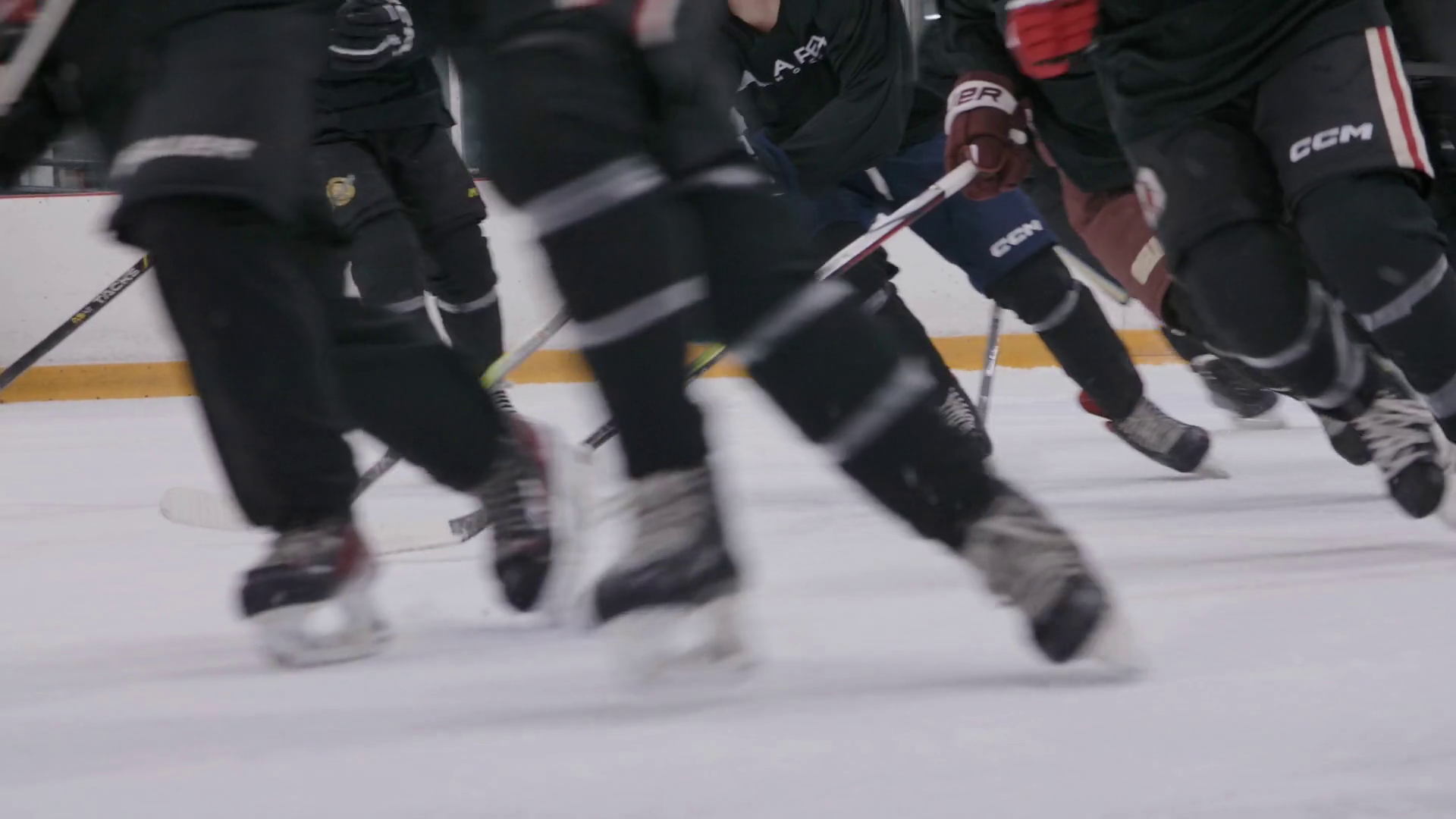 Winter Sports Hockey Team Practicing Close Stock Footage SBV-352045614 ...