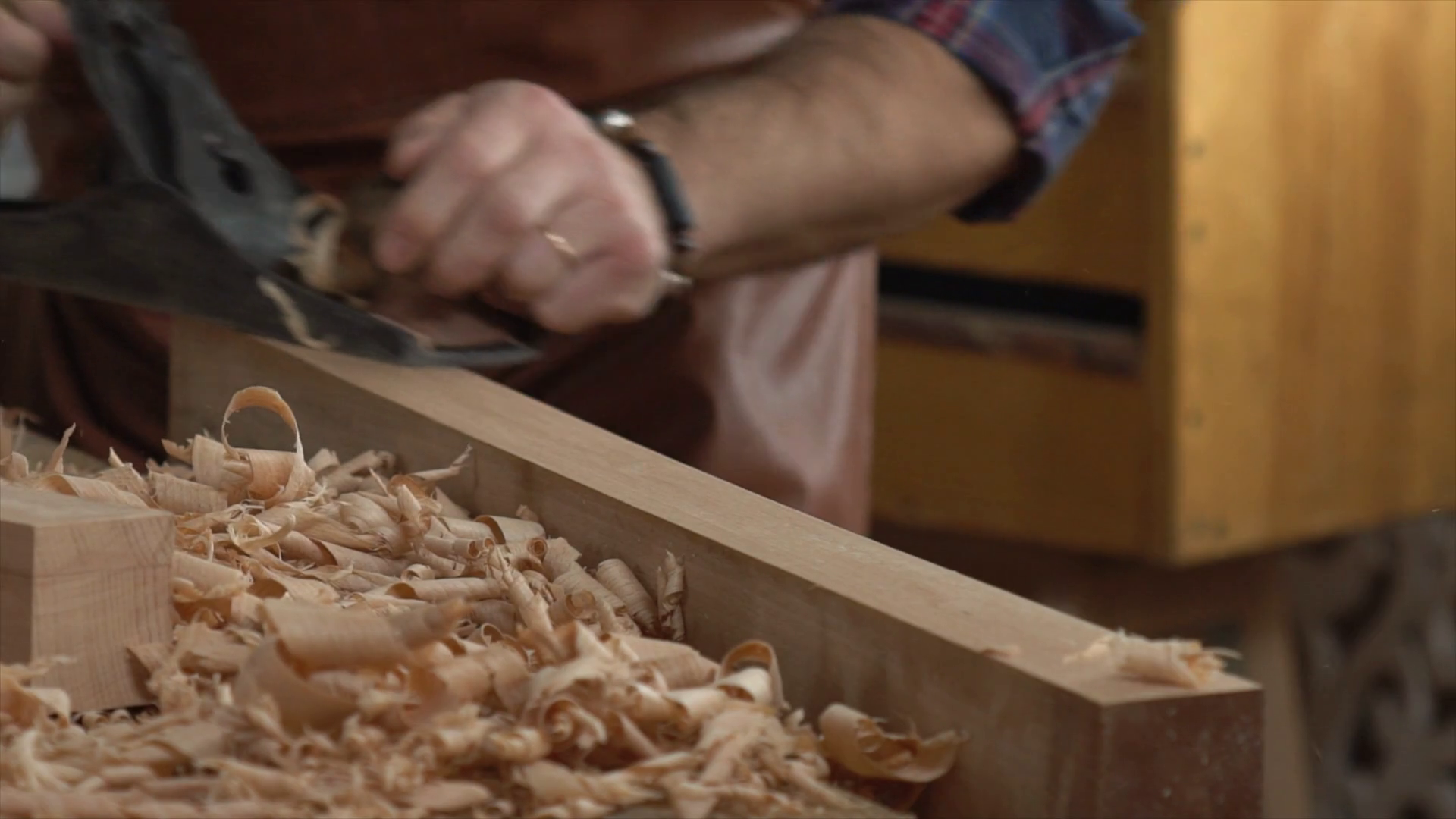 Cabinet Maker Crafts Wood In Workshop/ Stock Footage SBV-319050257 ...