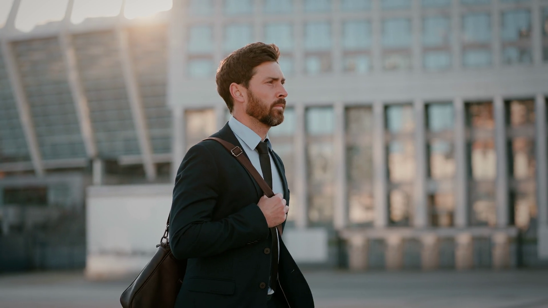 Businessman Rushes To Work In Morning Being Stock Footage SBV-347789528 ...