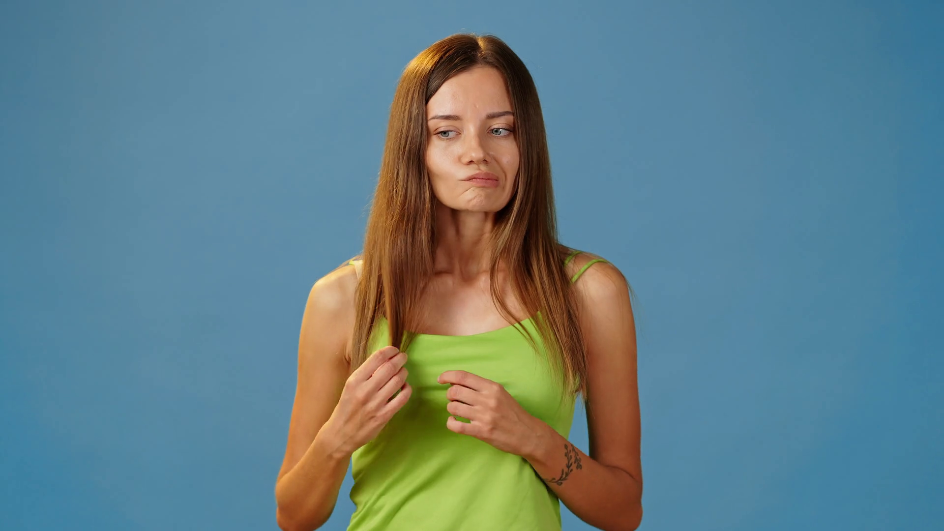Shy Nervous Woman Being Afraid Of Important Stock Footage SBV-348363237 ...