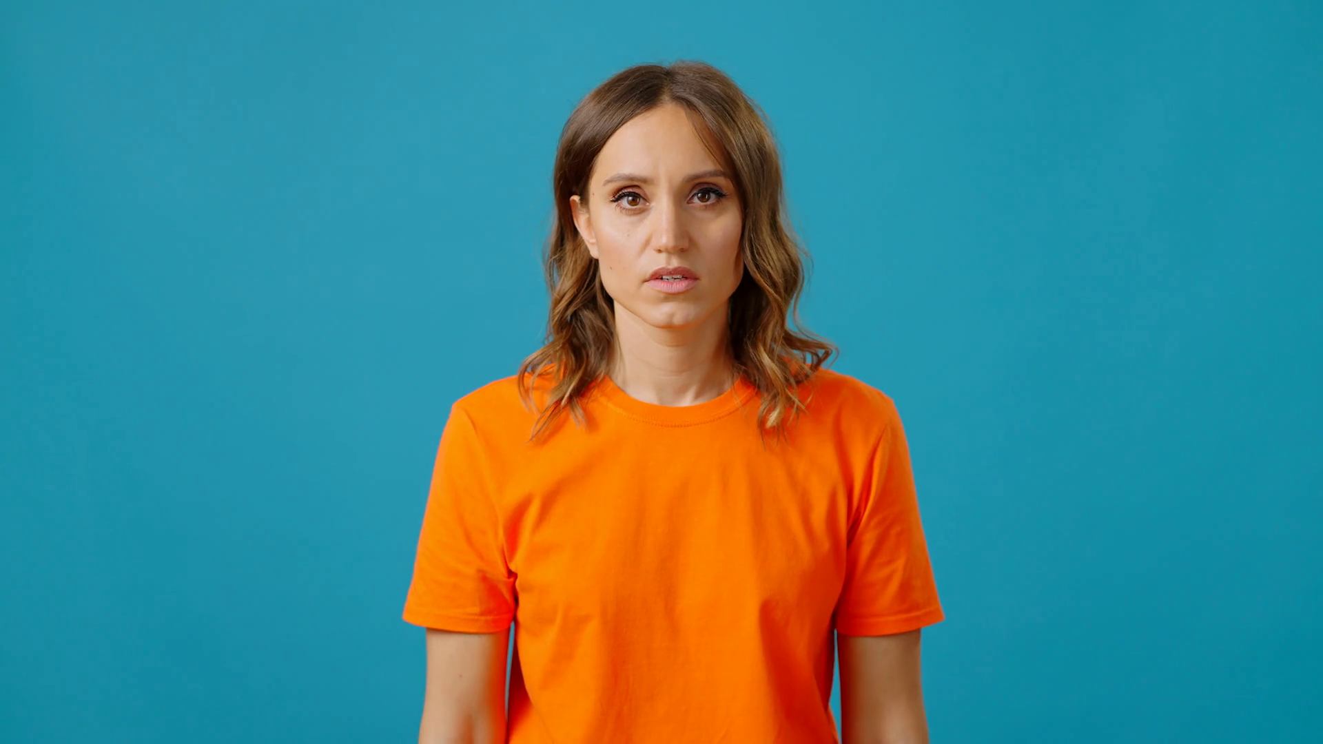 Anguished Young Woman Shakes Head Clenches Stock Footage SBV-348377749 ...