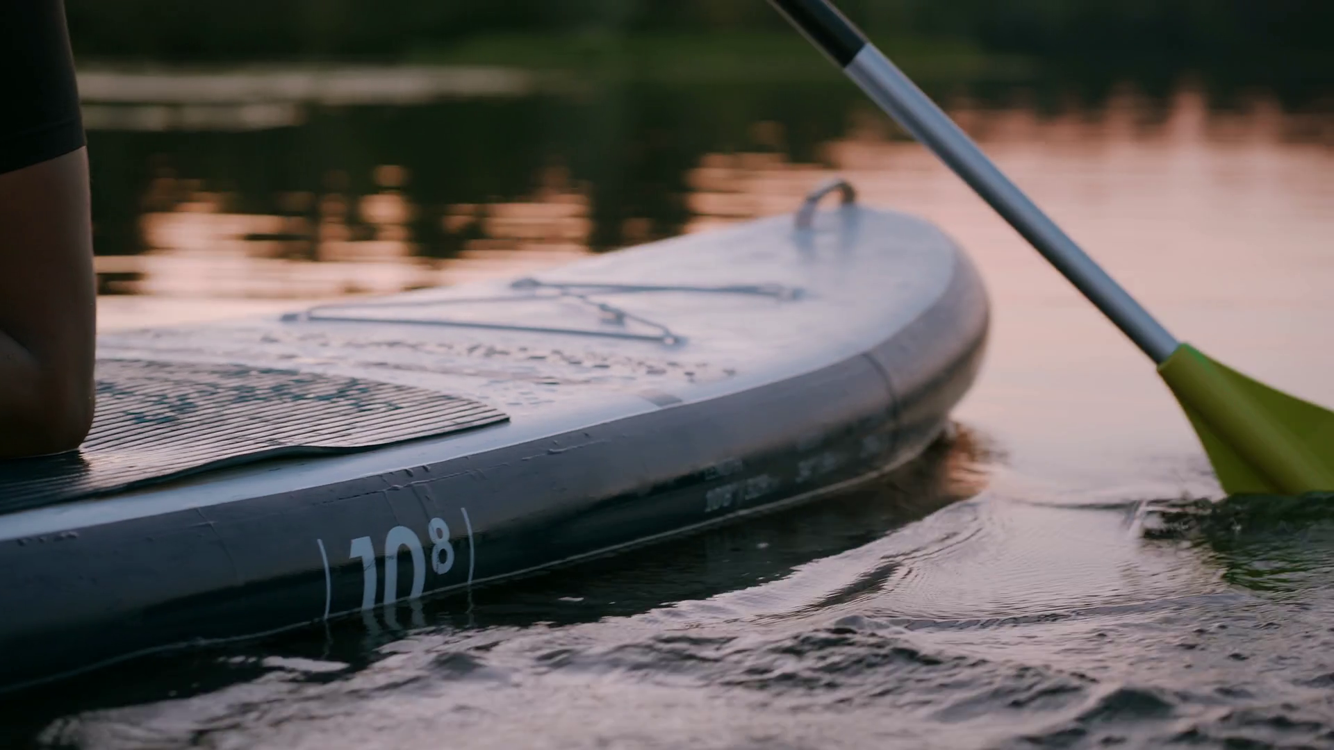 Close Up Of Sporty Woman Paddling On Board Stock Footage SBV-348385020 ...