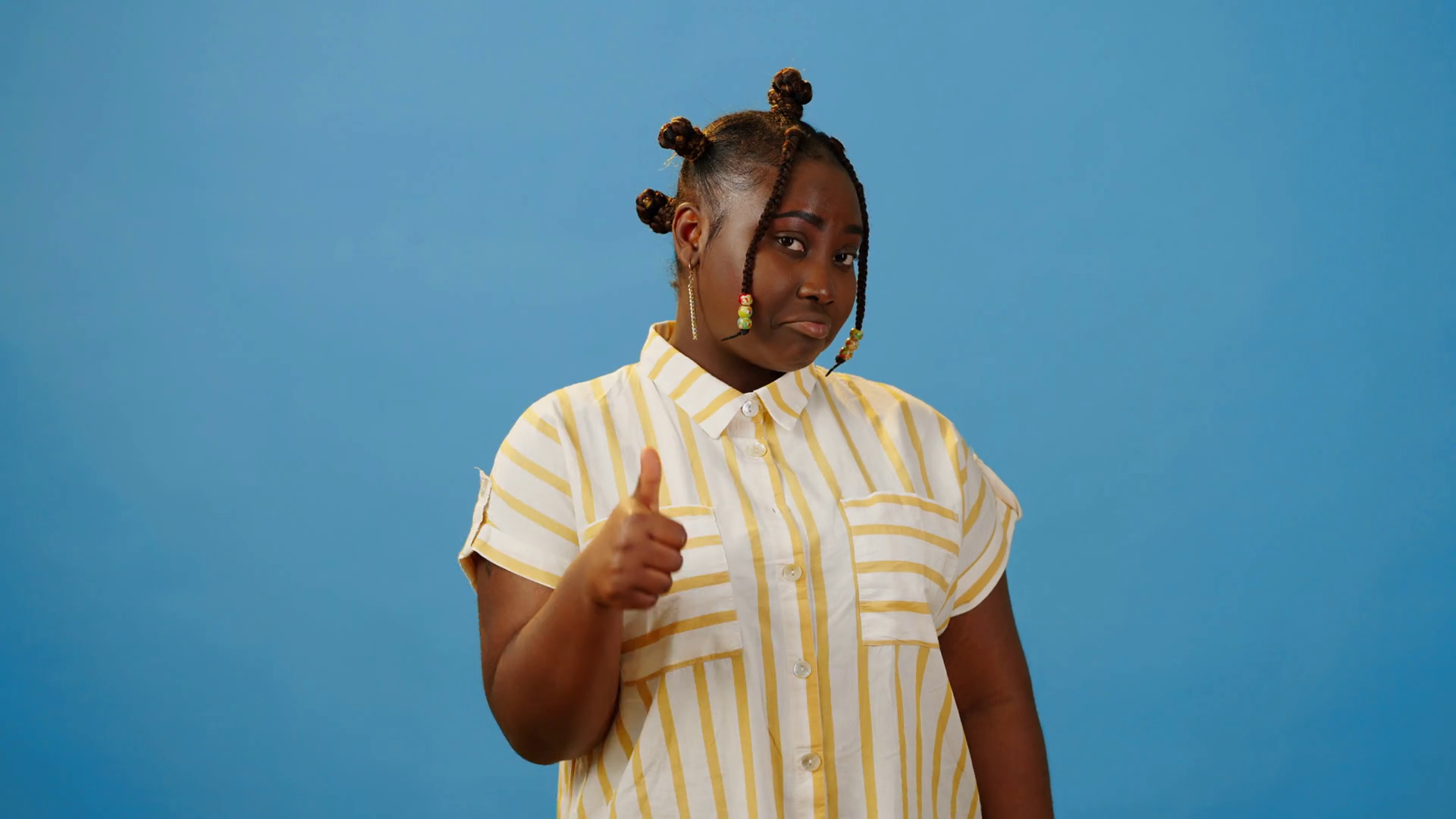 Friendly African American Lady Showing Stock Footage SBV-348390118 ...