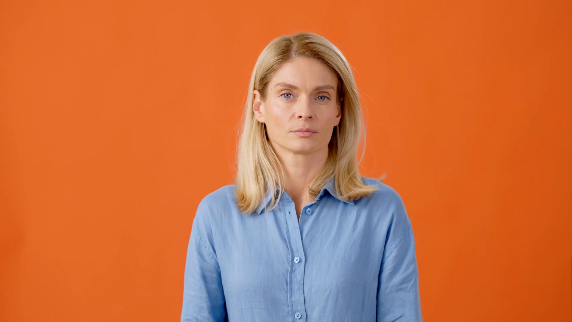 Astonished Female Lapping Head With Palm Stock Footage SBV-348501108 ...