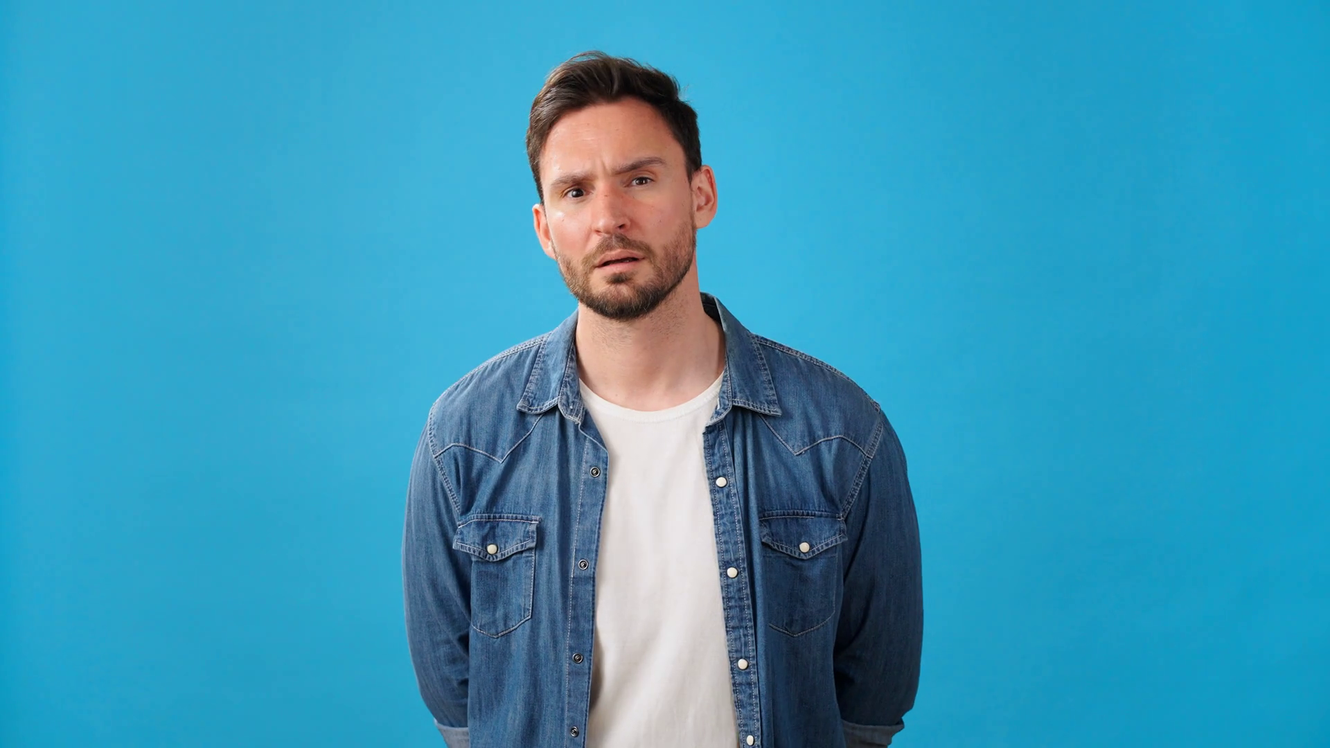 Bearded Man Shakes Head Shows Thumb-down In Stock Footage SBV-348507137 ...