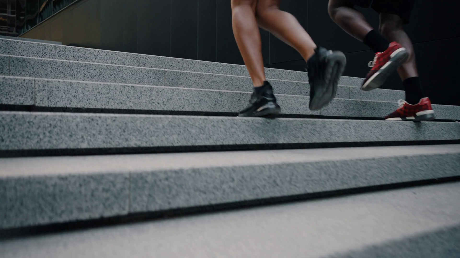 Close Up Of Man Woman Running Up Outdoor Stock Footage SBV-348563050 ...