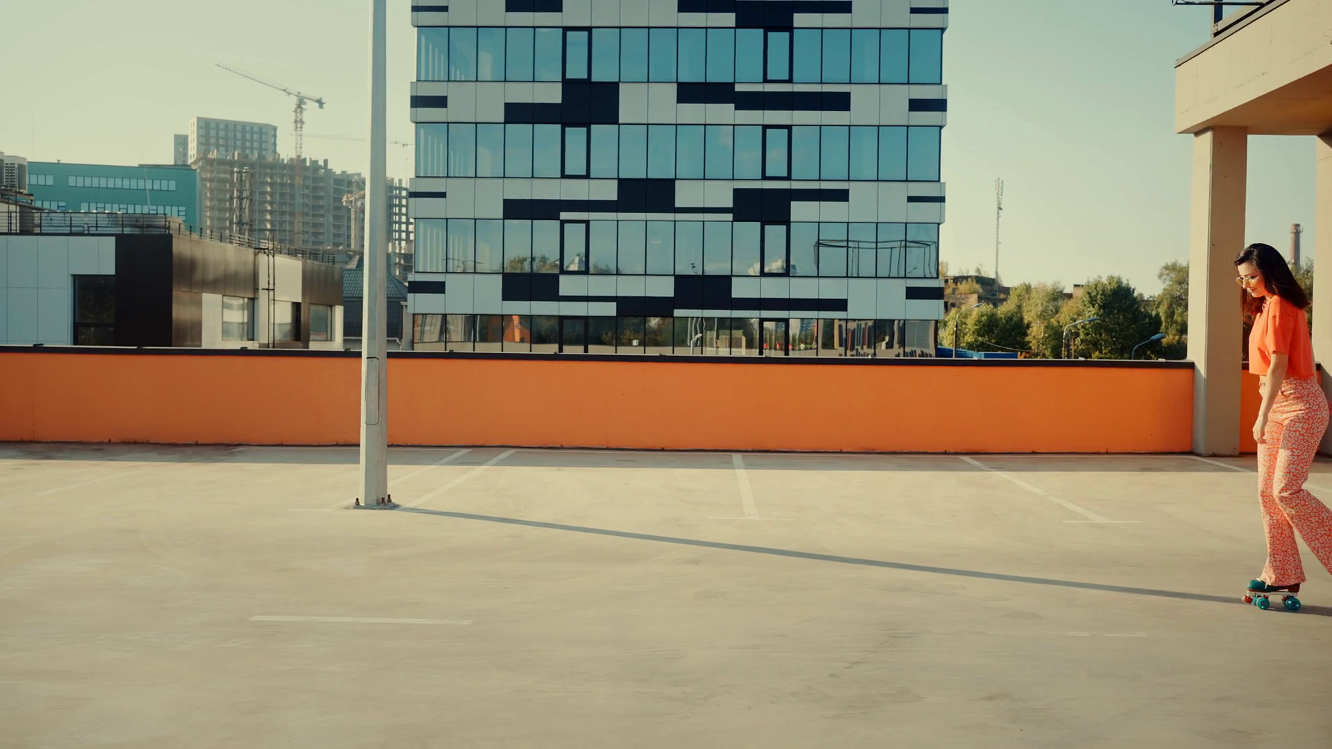 Gorgeous Females Skating On Rollers Moving Stock Footage SBV-348606488 ...