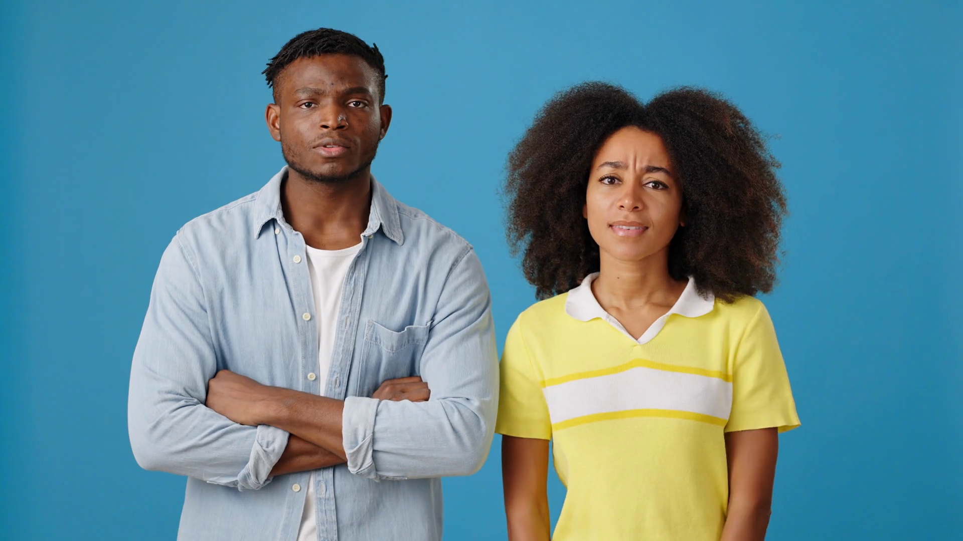 Disgusted African-american Couple Looks Stock Footage SBV-348614053 ...