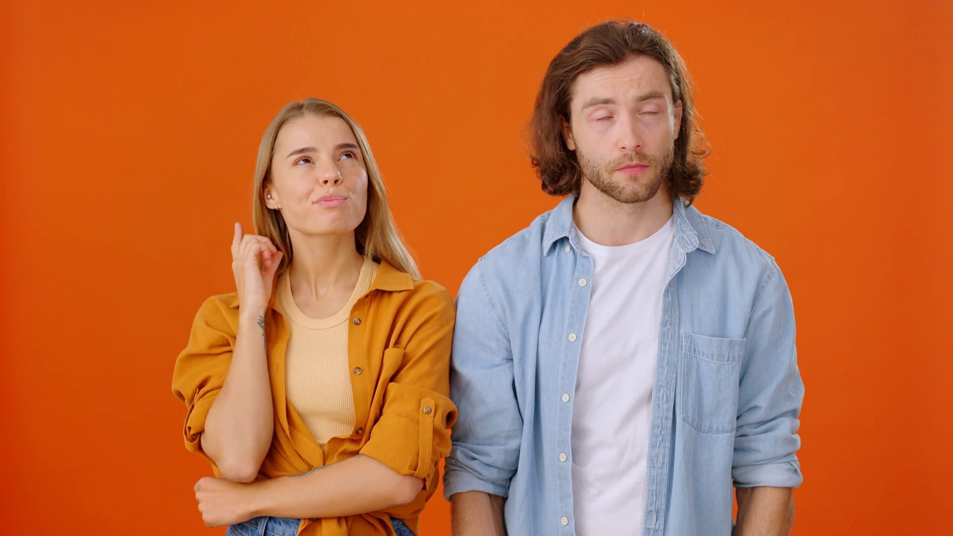 Man Woman Persistently Thinking About Idea Stock Footage SBV-348652272 ...