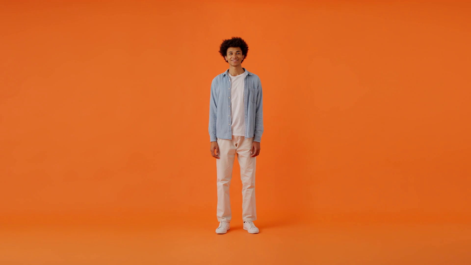 Smiled Guy Making Thumbs Up Standing In Stock Footage SBV-348706200 ...