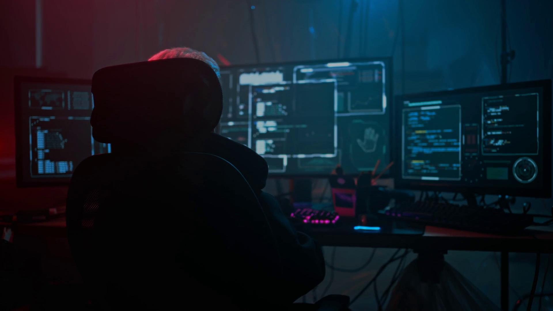 Hacker Inputs Code To Encode Intricate Stock Footage SBV-348833043 ...