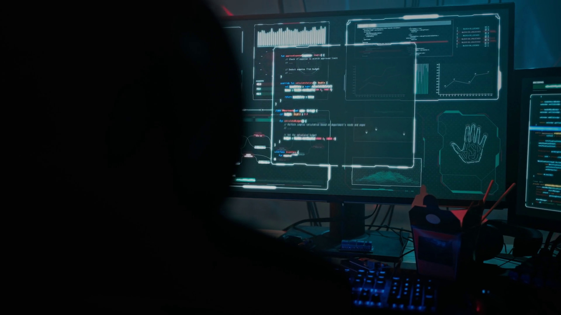 Hacker Watches Server Decoding Process On Stock Footage SBV-348833055 ...