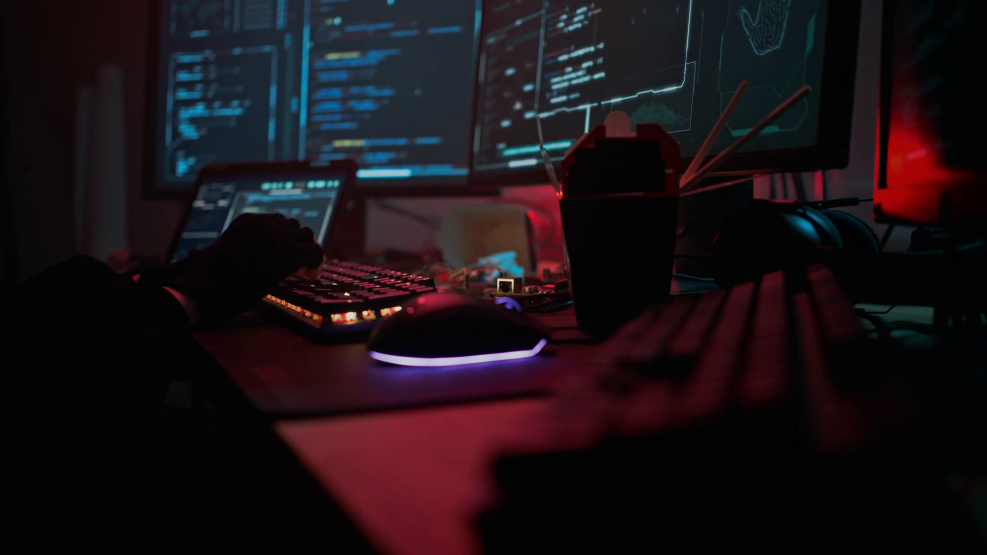 Hacker Crafting Program To Enhance Service Stock Footage SBV-348833078 ...