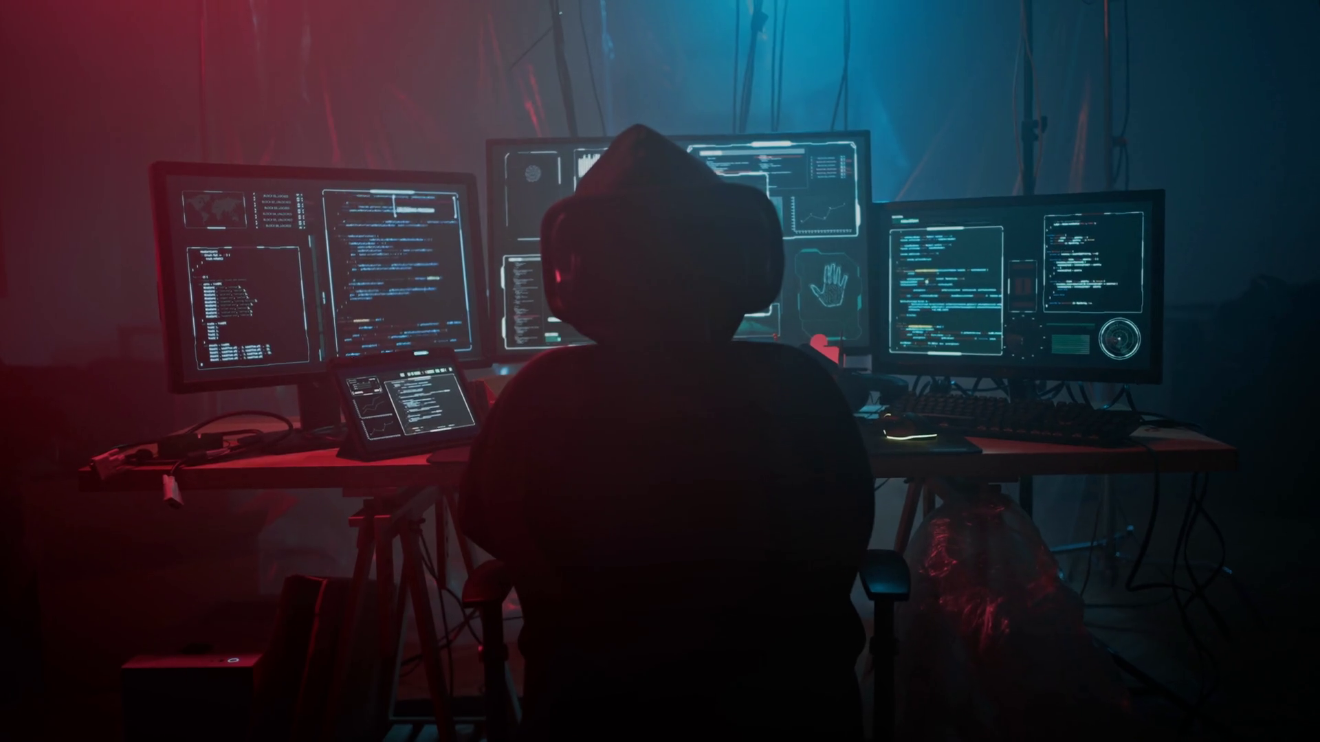 Professional Woman Hacker Codes Program To Stock Footage SBV-348833175 ...