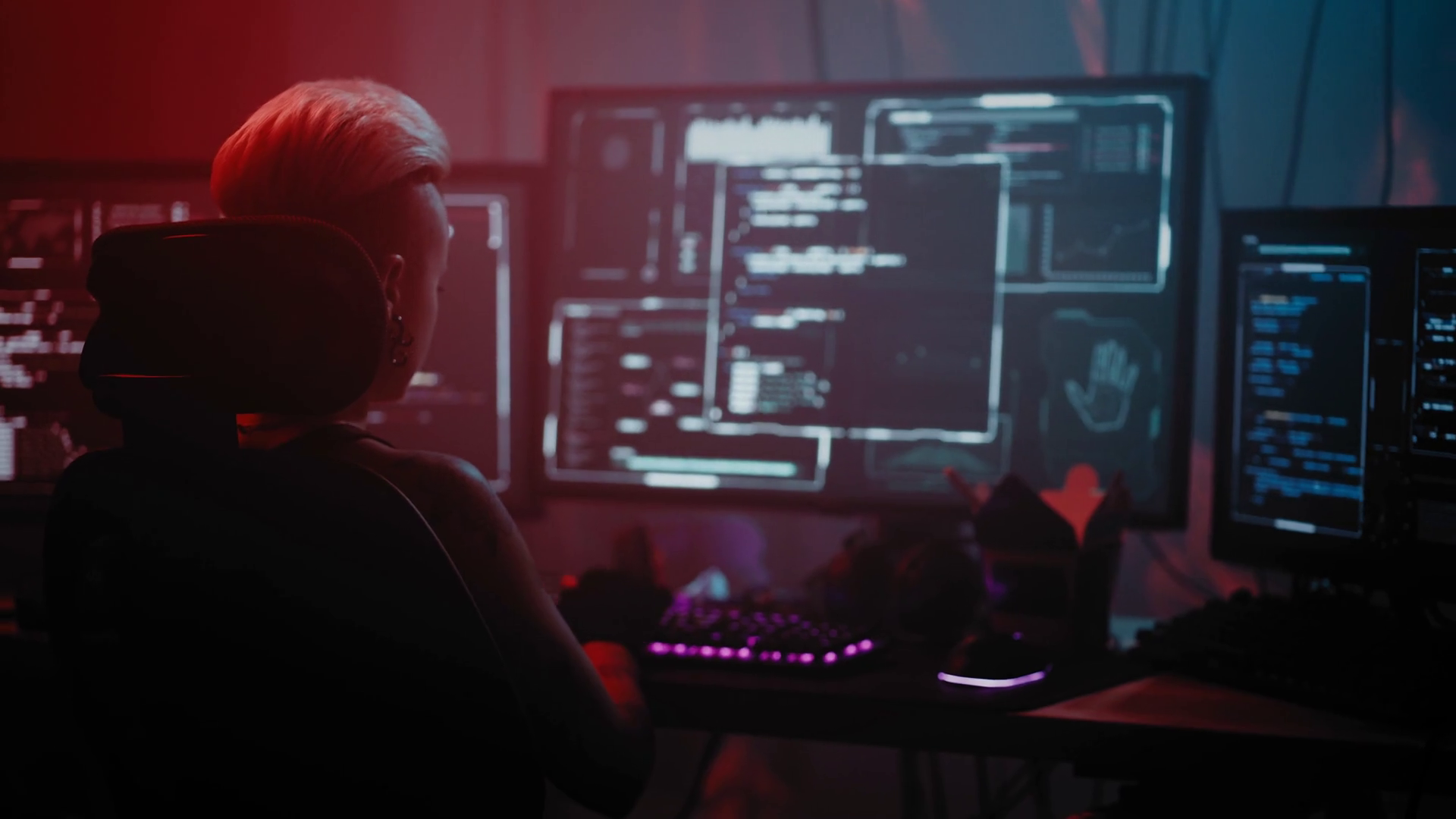 Woman Programmer Manually Enters Code On Stock Footage SBV-348833206 - Storyblocks