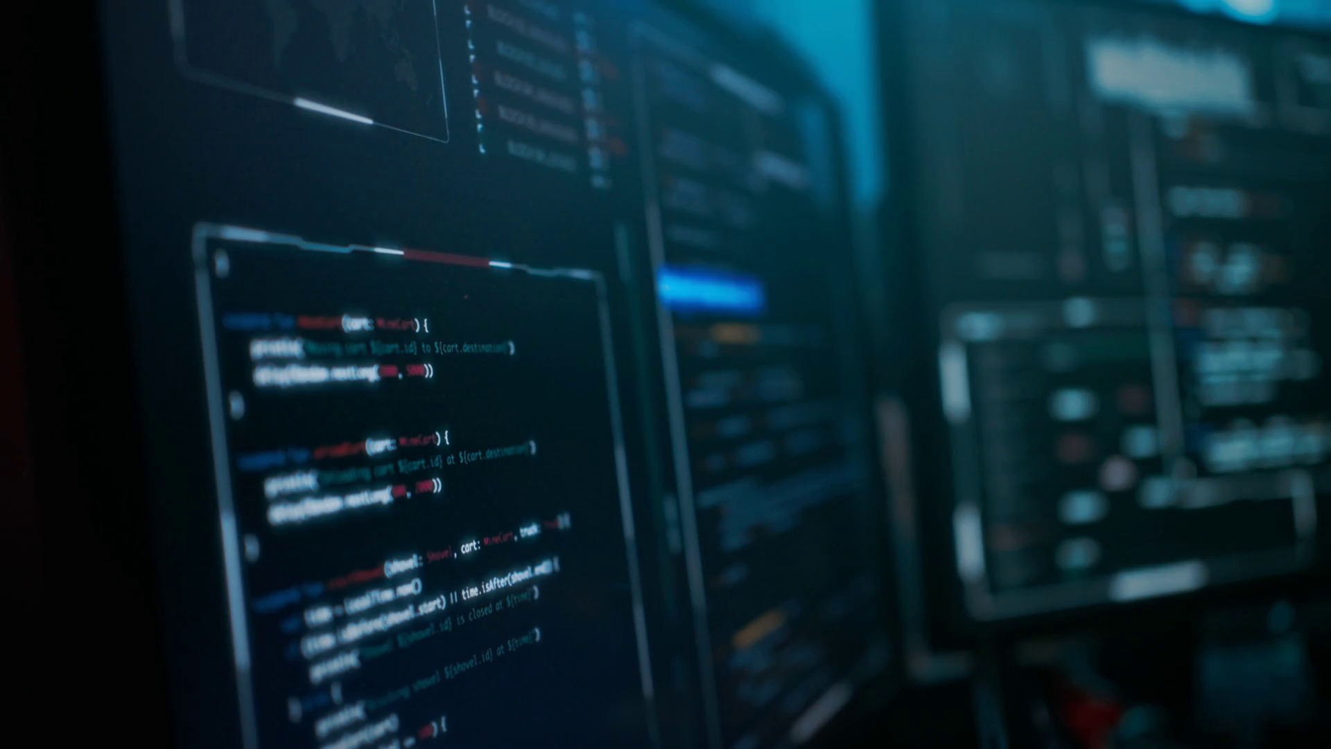 Screens Running Program Encrypting Stock Footage SBV-348833257 ...