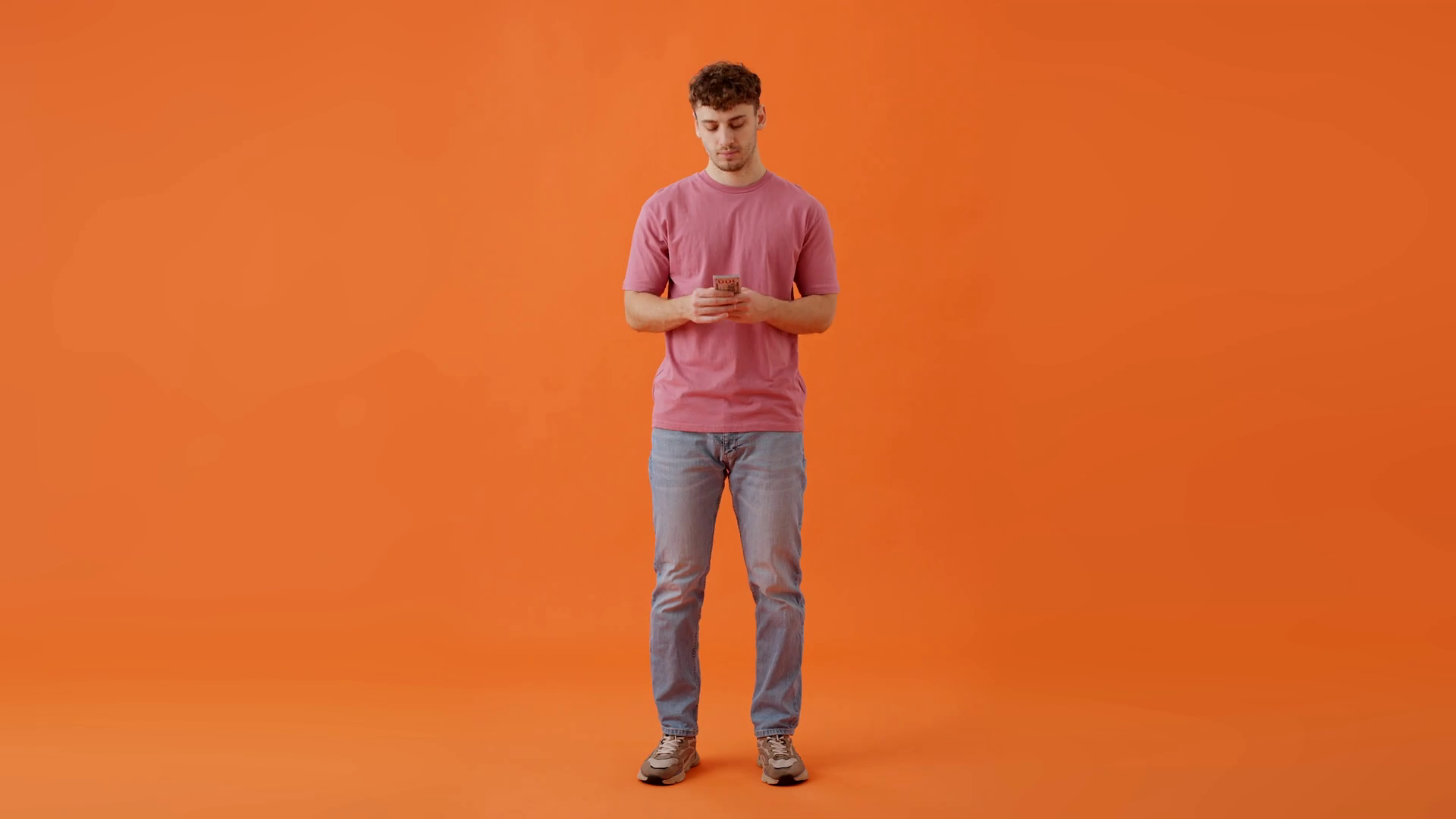 Handsome Smiling Guy Counting Dollar Stock Footage SBV-348733435 ...