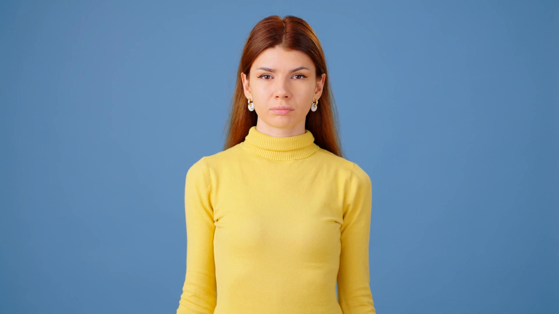 Disappointed Woman Shrugs Asking Answer On Stock Footage SBV-348736877 ...