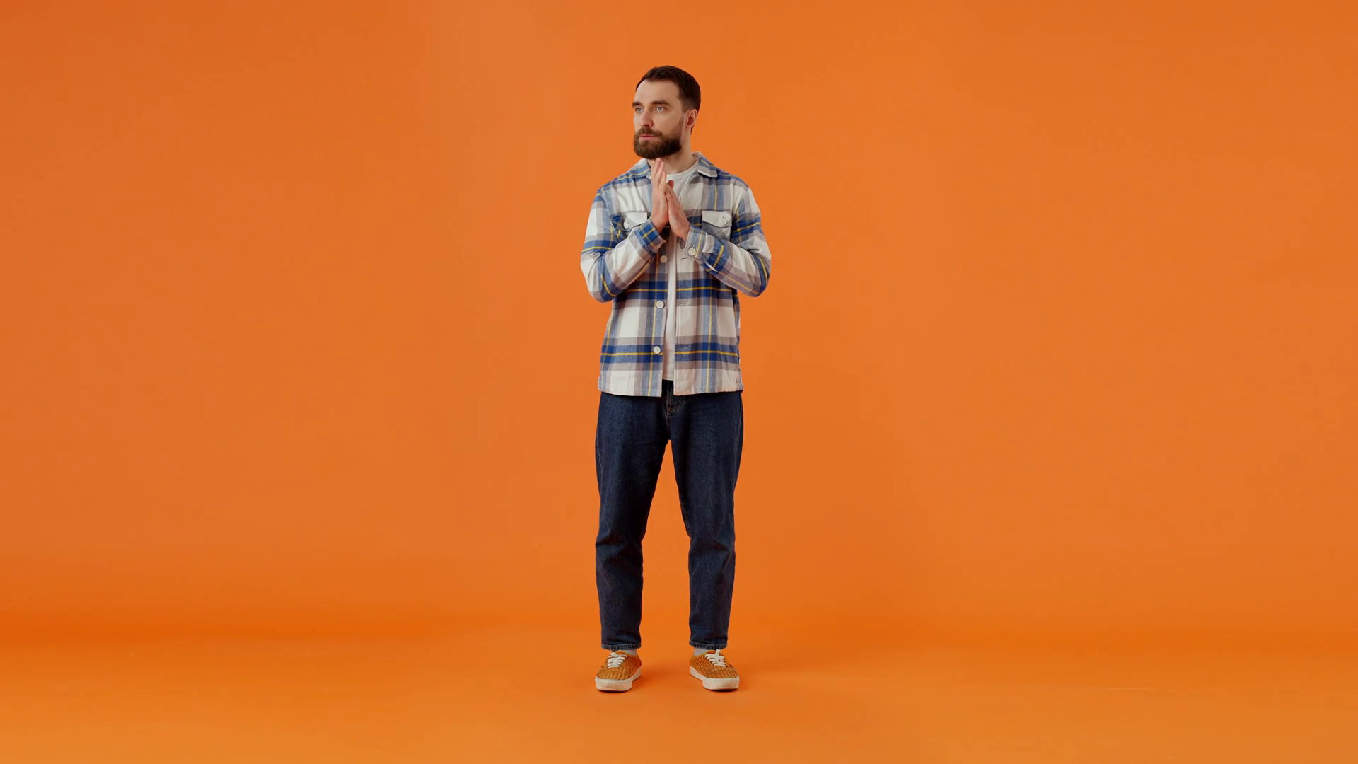 Confused Man Rubs Hands With Excited Stock Footage SBV-348745786 ...