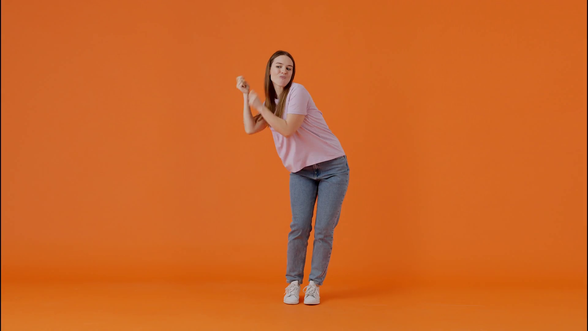 Careless Woman Dancing Like Drumming Over Stock Footage SBV-348752624 ...