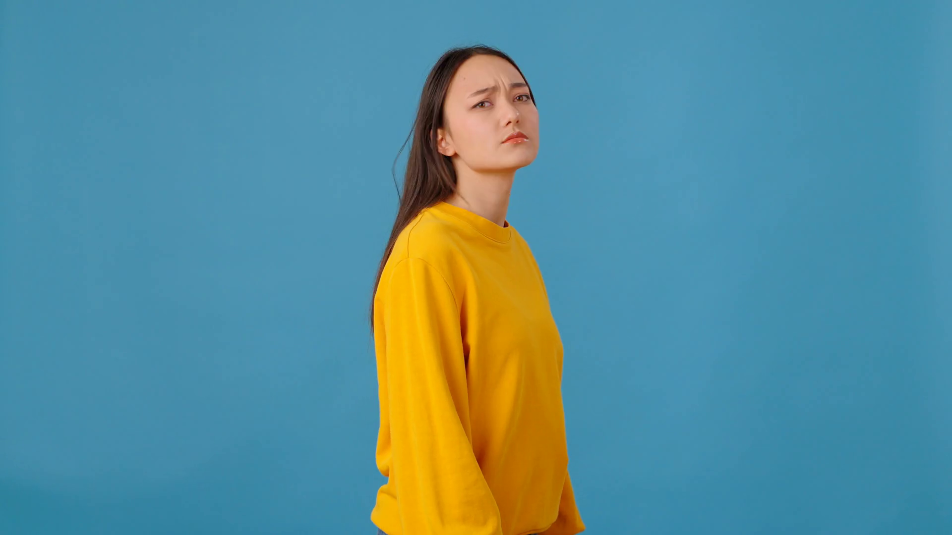 Woman Saying Wow Feeling Excited In Light Stock Footage SBV-348766709 ...