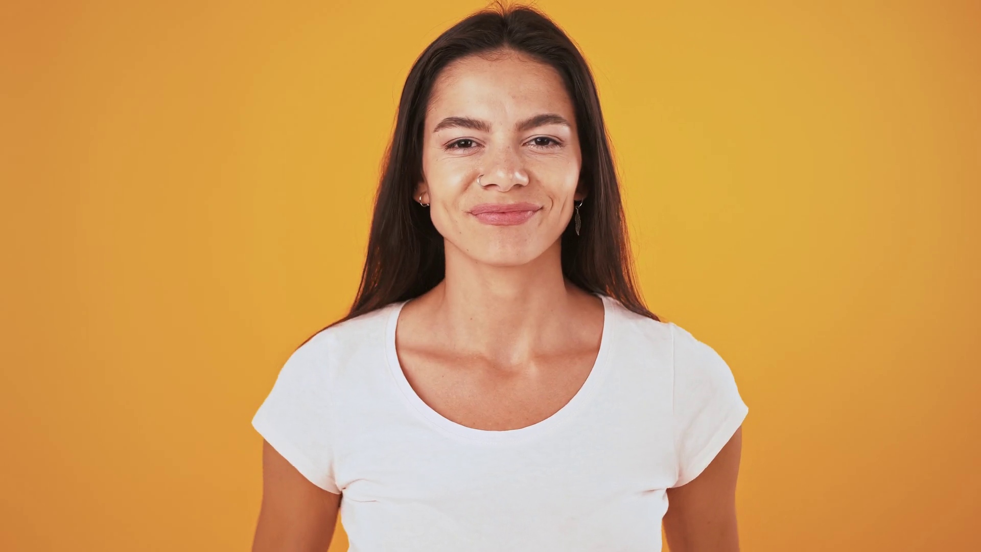 Female Showing Thumbs Up Smiling Saying Yeah Stock Footage SBV ...