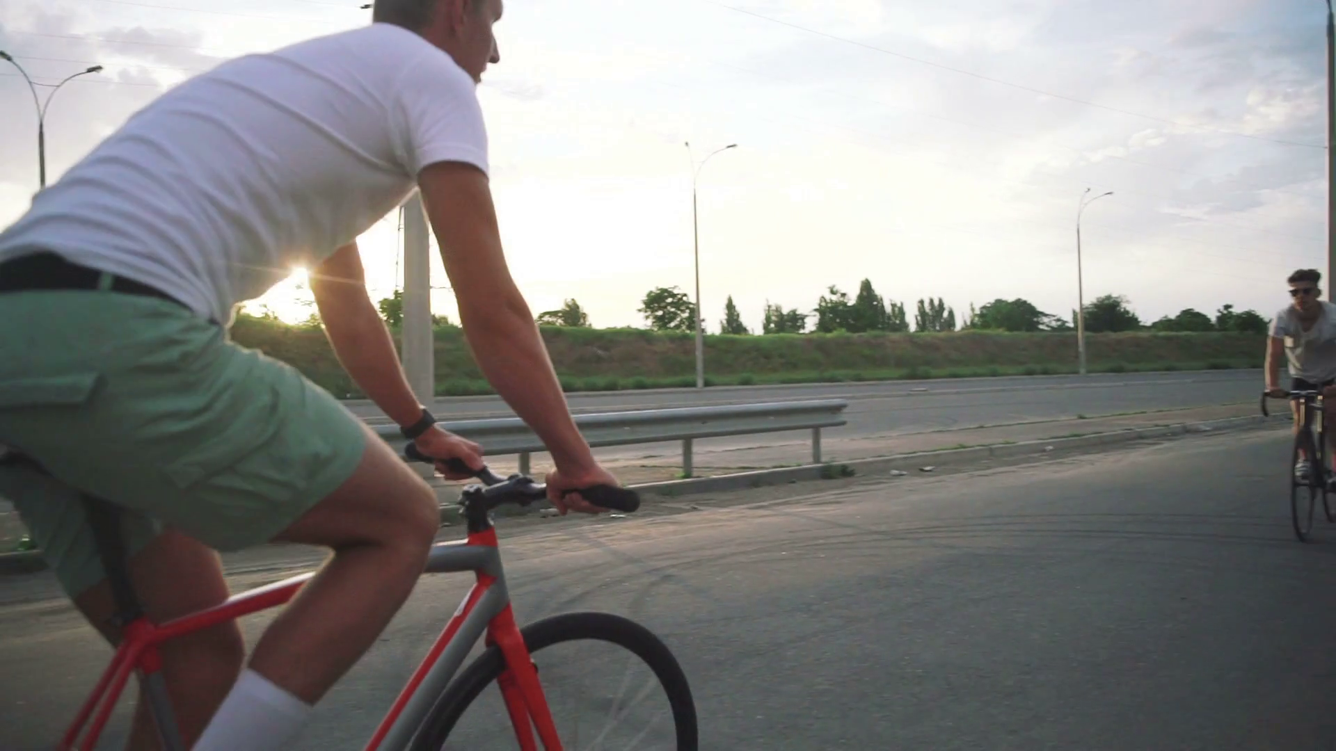 Group Of Cyclists Riding Fixed Gear Bikes On Stock Footage SBV ...