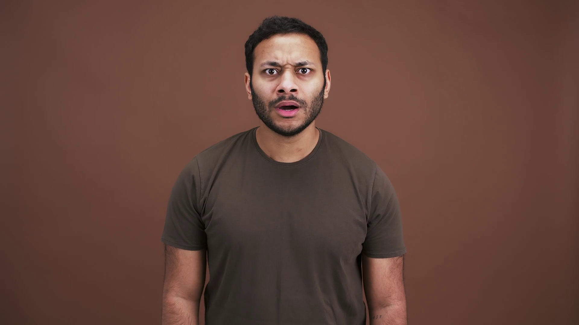 Nervous Indian Man Looking At Camera Seeing Stock Footage SBV-338964865 ...
