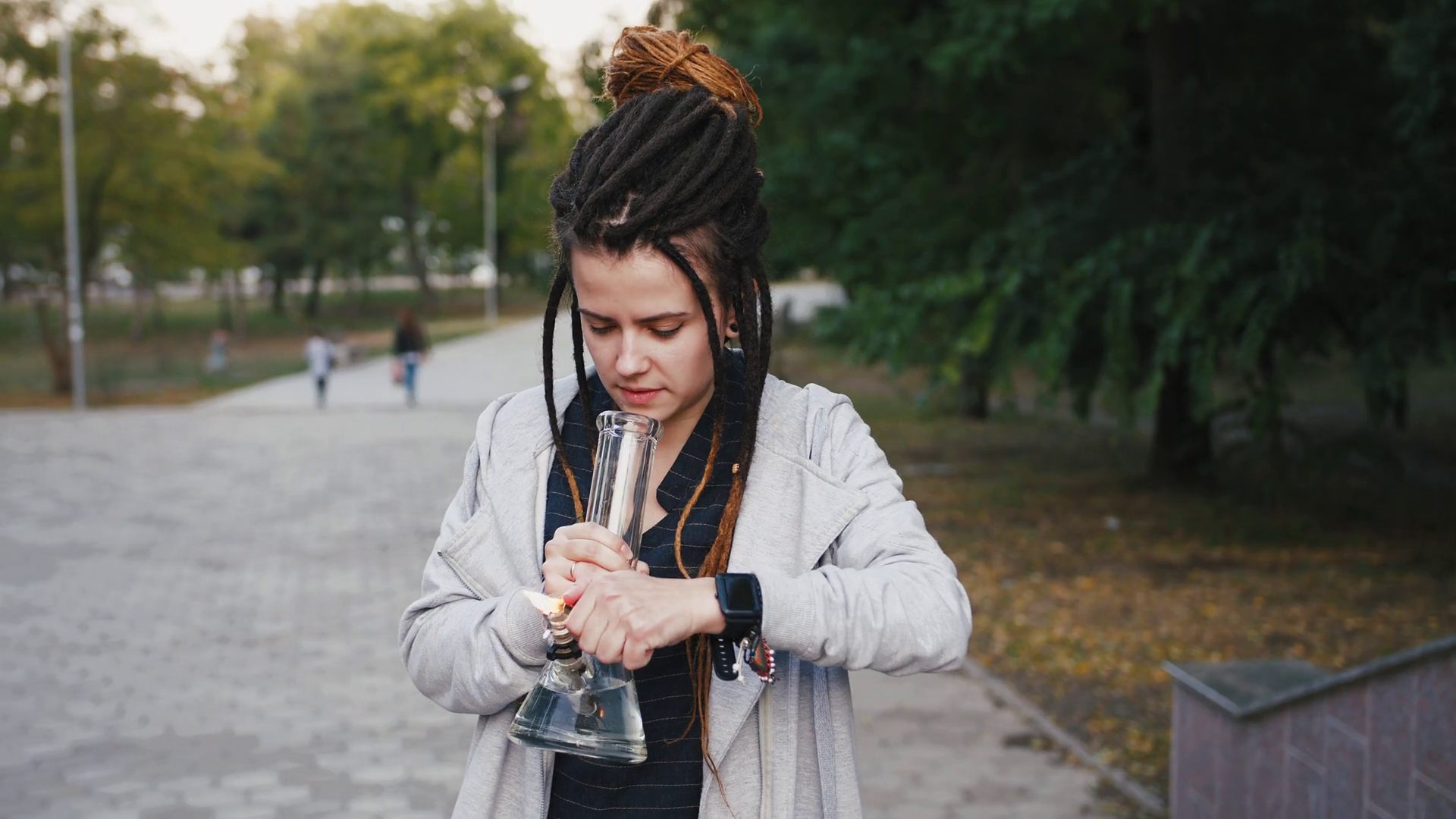 Portrait Of Stylish Woman Enjoying Herbal Stock Footage SBV-338258459 ...