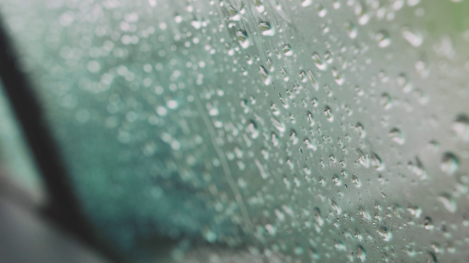 Rain Drops Sliding Down Window Glass Stock Footage SBV-338298792 ...