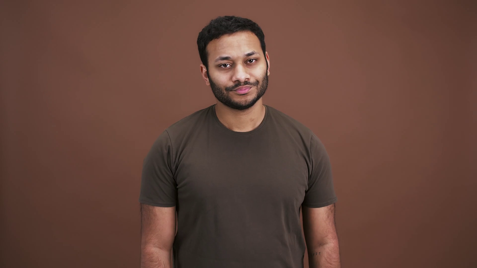 Serious Eastern Man Saying Gesturing With Stock Footage SBV-338964882 ...