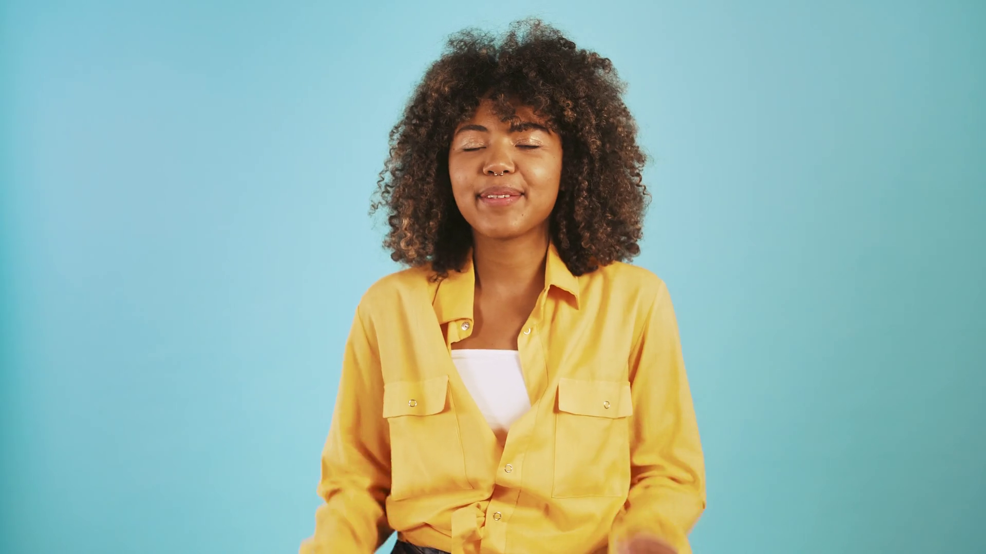Young Dark-skinned Female Laughing Showing Stock Footage SBV-338898526 ...