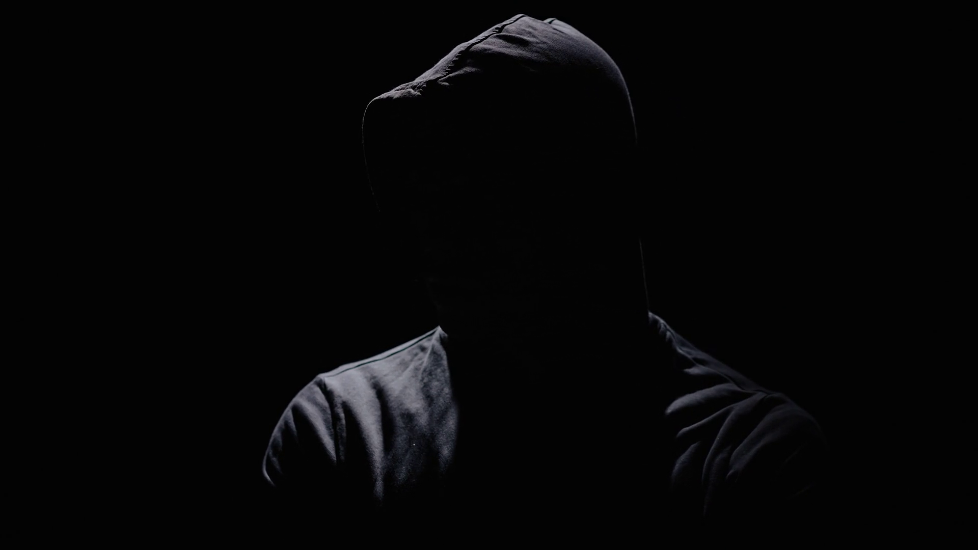 Mystical Person In Hood In Dark Room Stock Footage SBV-352146772 ...