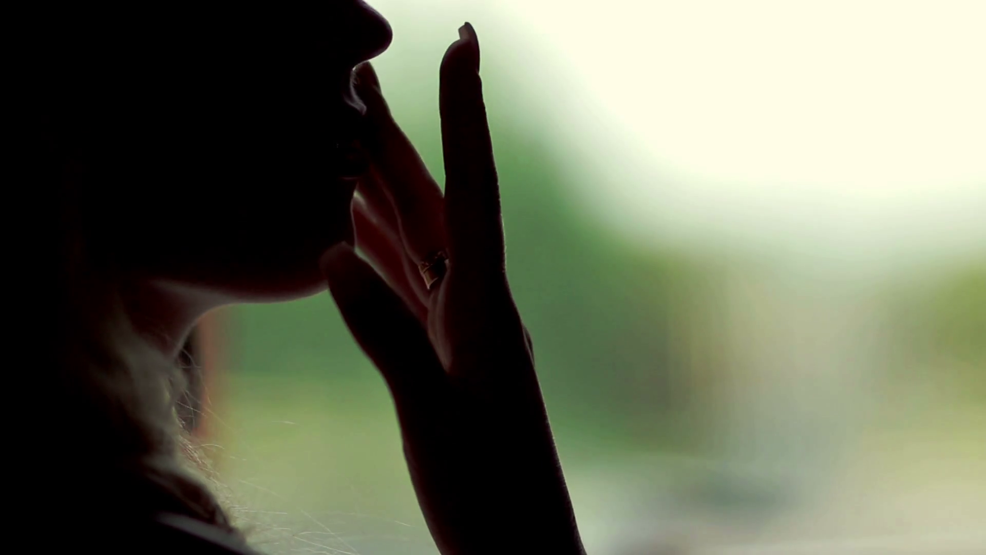 Gorgeous Person Touching Lips Stock Footage SBV-307086108 - Storyblocks