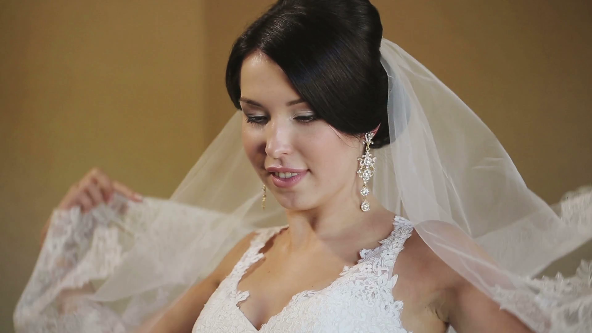 Bride Covers Face Veil Stock Footage SBV-307054025 - Storyblocks