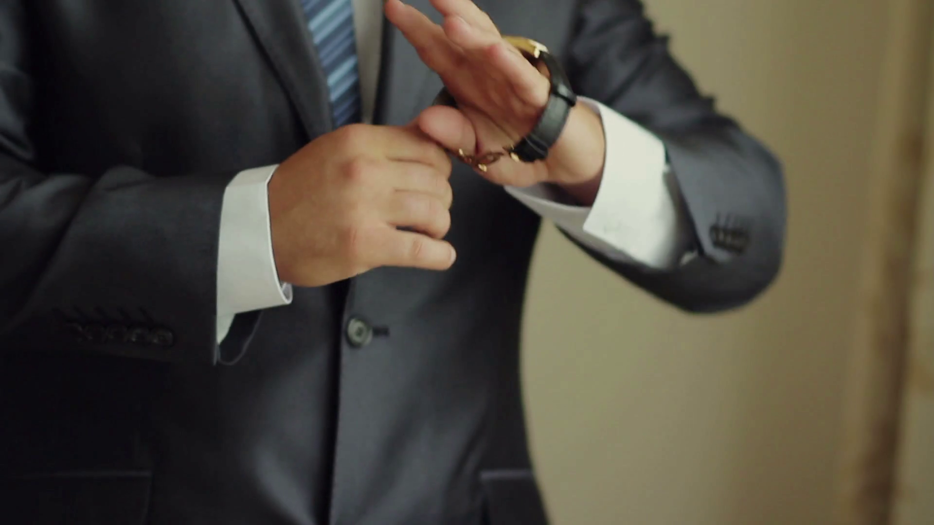 Businessman Putting On Watch Stock Footage SBV-306919739 - Storyblocks