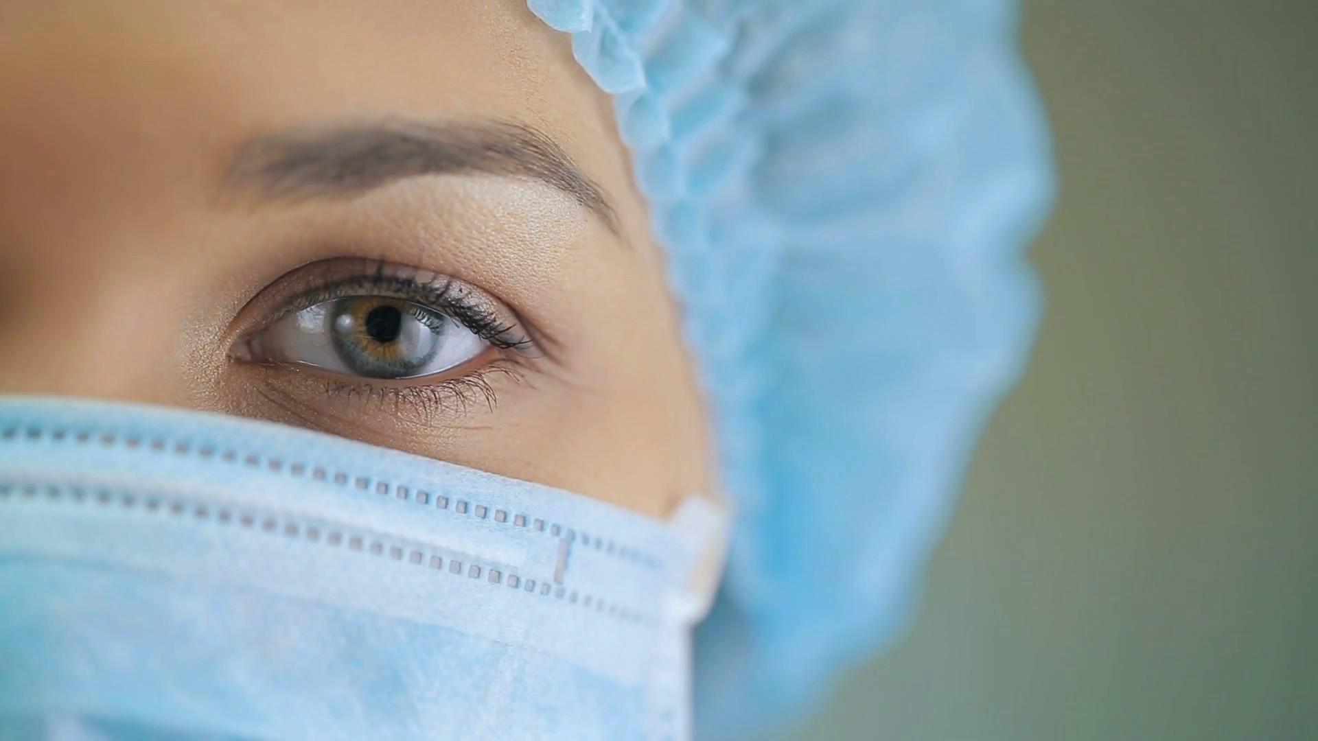 Eye Of Doctor At Surgical Mask Stock Footage SBV-308826831 - Storyblocks