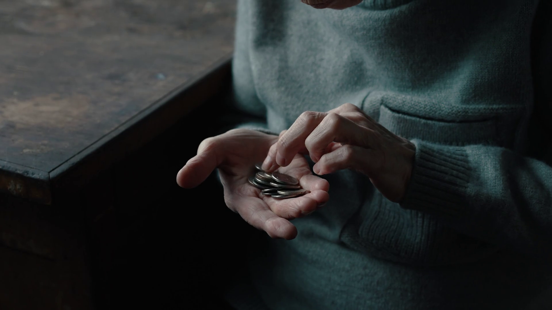 Poor Senior Woman Counting Coins Stock Footage SBV-347251029 - Storyblocks