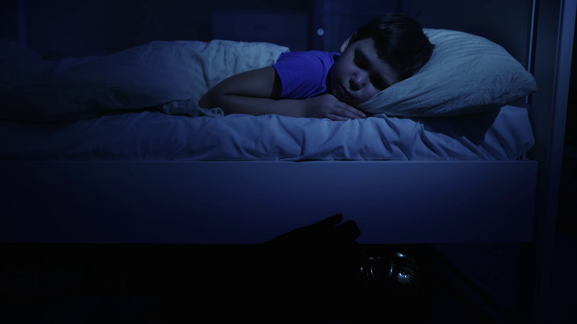 Mysterious Creature Beneath Child's Bed Stock Footage SBV-347626175 ...