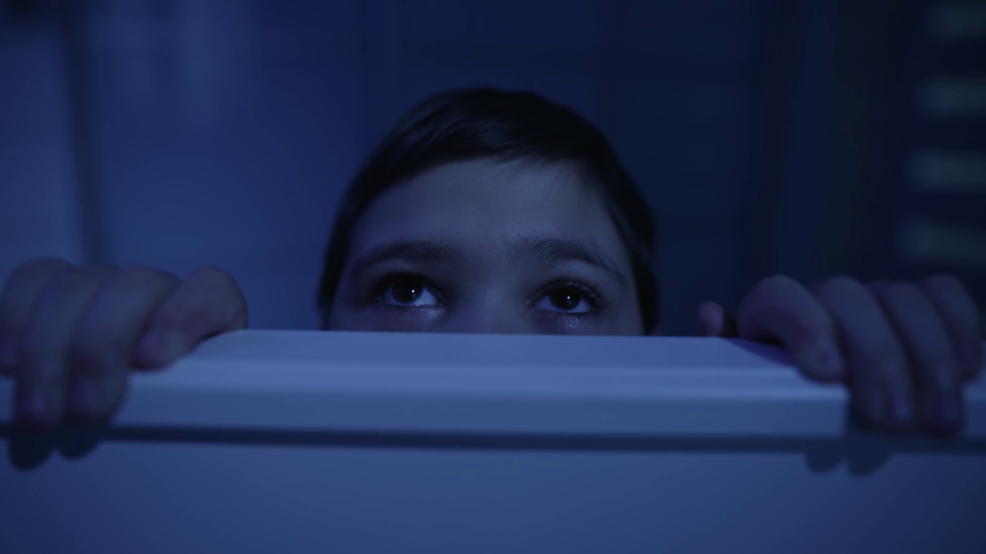 Scared Boy Hiding Behind Bed Stock Footage SBV-347626190 - Storyblocks