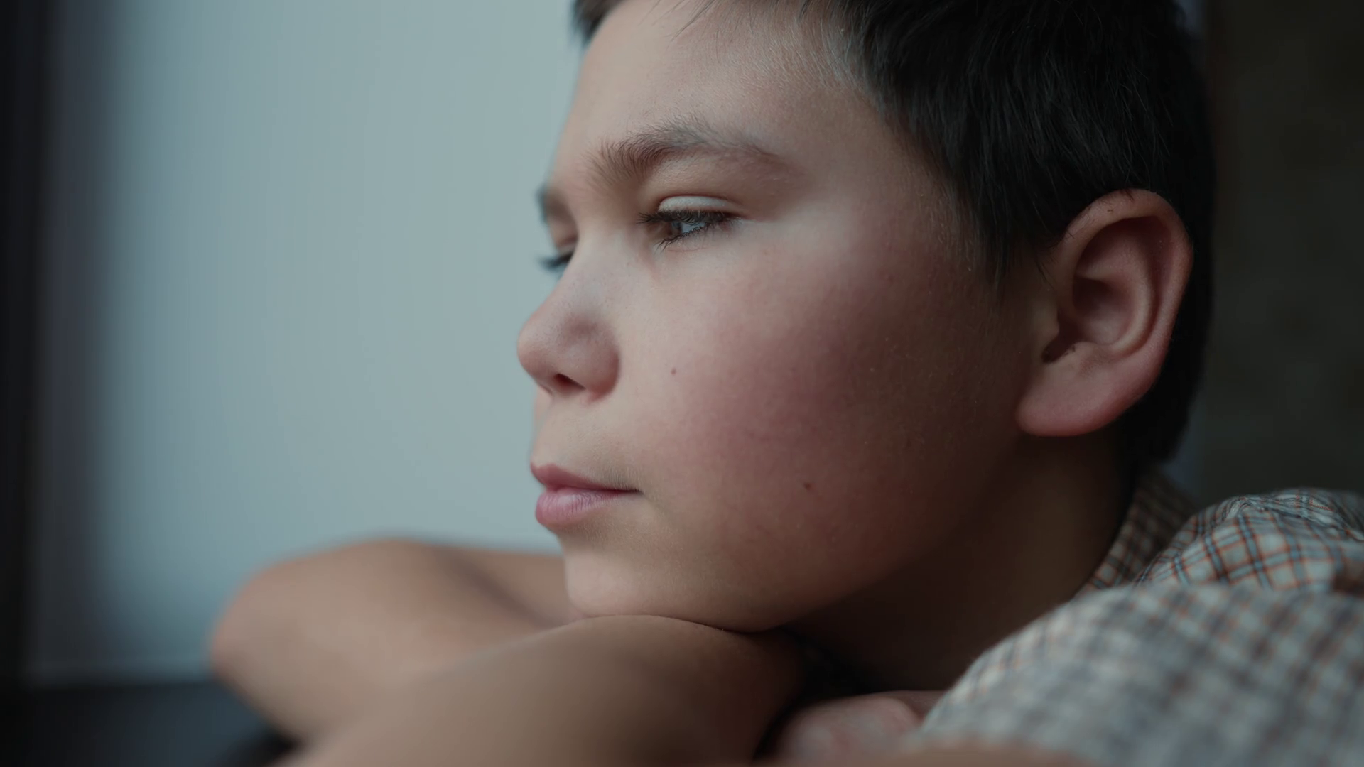Sad Boy Looking Outside Window Stock Footage SBV-347642668 - Storyblocks