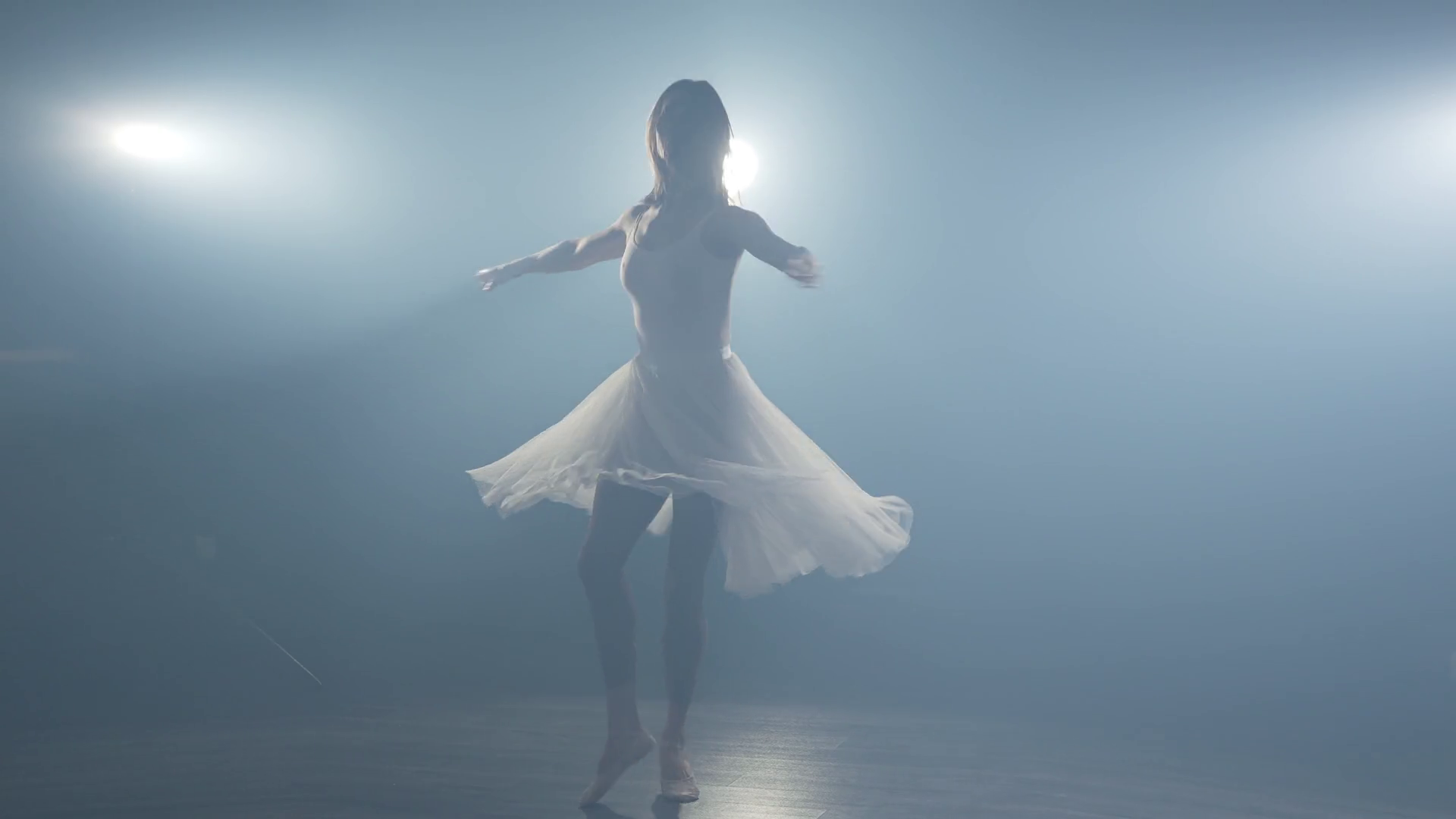 Ballerina Spinning Around In Tutu Skirt On Stock Footage SBV-348754609 ...