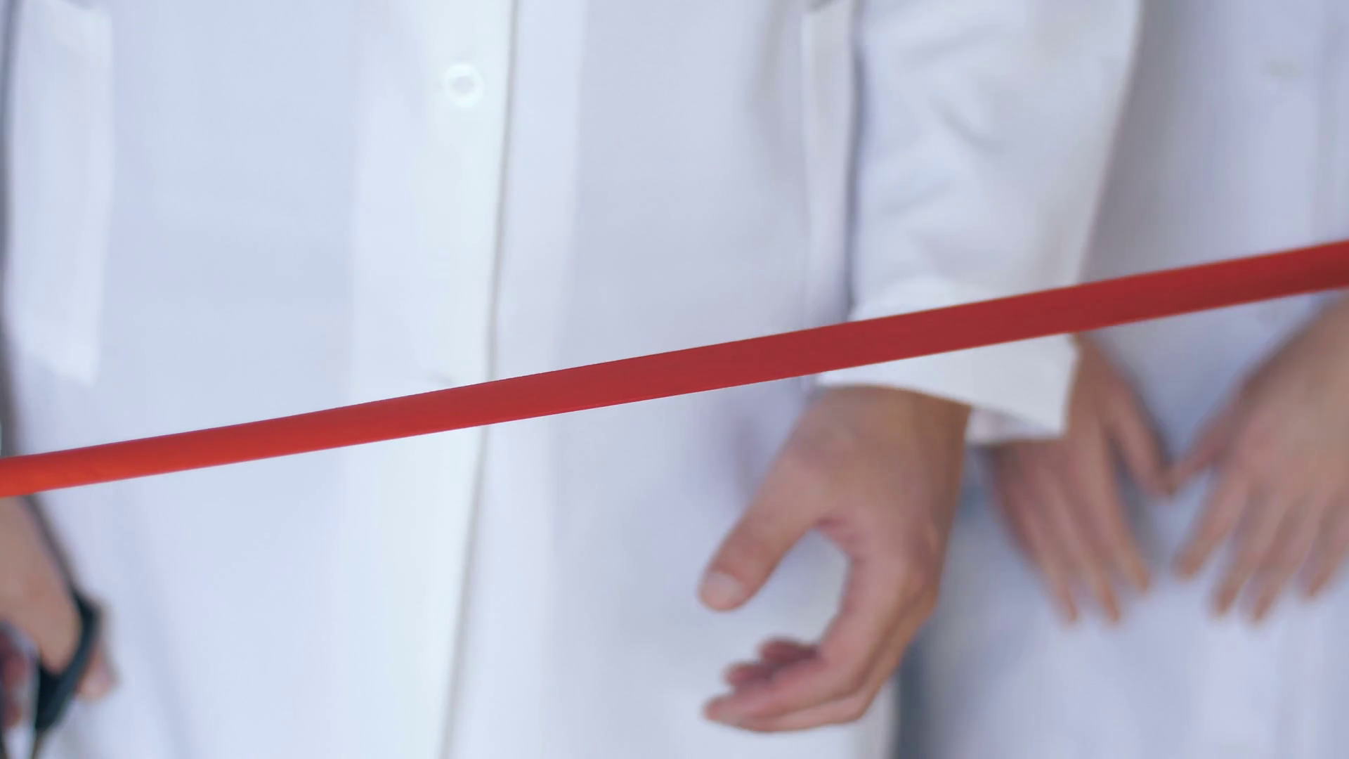 Architect Cutting Red Ribbon At Official Stock Footage SBV-317162871 ...