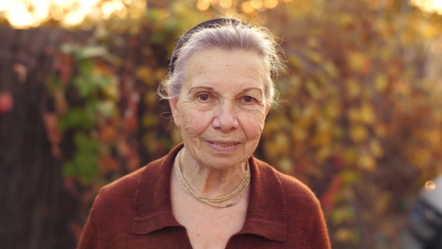 Old Woman Fun Nature Mother Stock Footage: Royalty-Free Video Clips ...