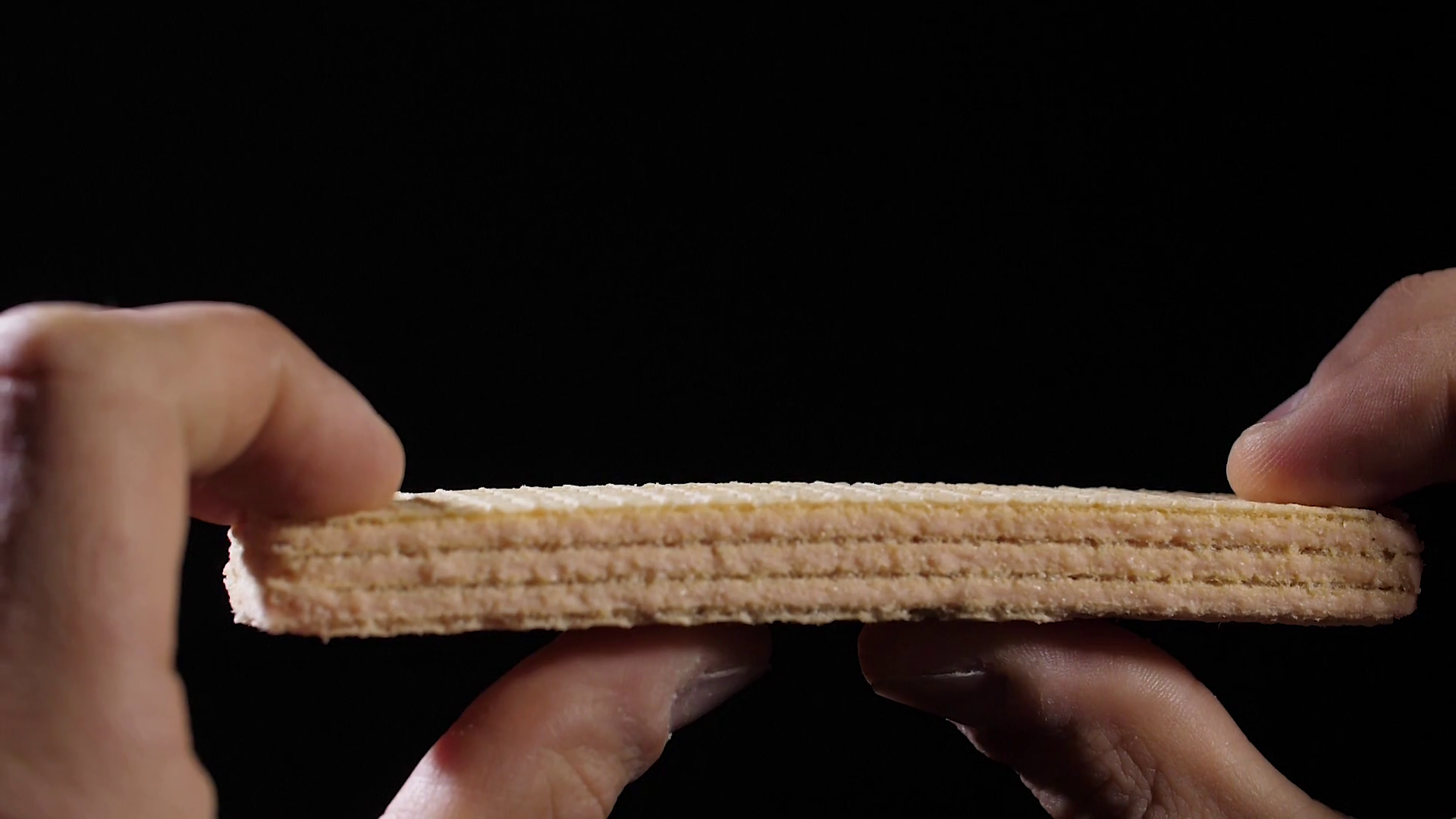 Men's Fingers Hold Wafer Then Break In Half Stock Footage SBV-338375287 ...